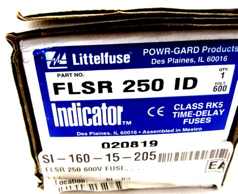 NEW LITTELFUSE FLSR 250 ID RK5 TIME DELAY FUSE FLSR250ID SB Industrial Supply Inc