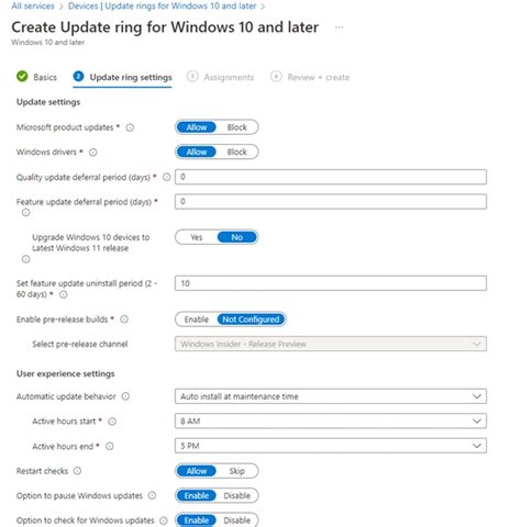 Windows Update Rings Shall Be Configured For Windows Devices Tminus365 Docs