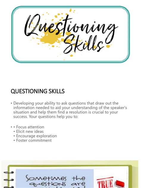 Questioning Skills Pdf Question Job Interview
