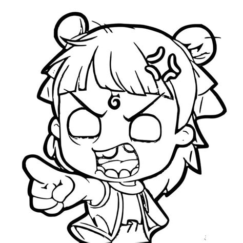 Ne Zha Is Angry Coloring Page Free Download And Print For You