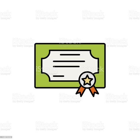 인증서 졸업장 졸업 라인 그림 교육 일러스트 아이콘의 요소 표지판 기호는 웹 로고 모바일 앱 Ui Ux에 사용할 수 있습니다 개념에 대한 스톡 벡터 아트 및 기타 이미지