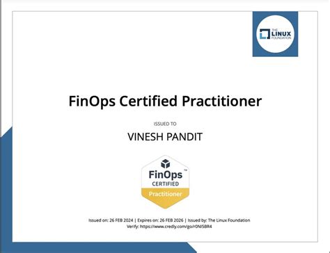 Passed Finops Certification With Carsten Schulz Vinesh Pandit ☁️ Posted On The Topic Linkedin