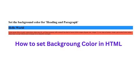 How To Set Background Color Inline Css In Html Youtube