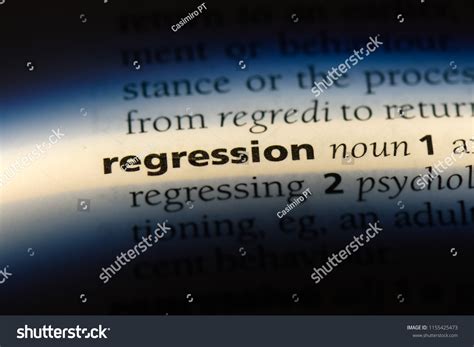Regression Word Dictionary Regression Concept Stock Photo 1155425473