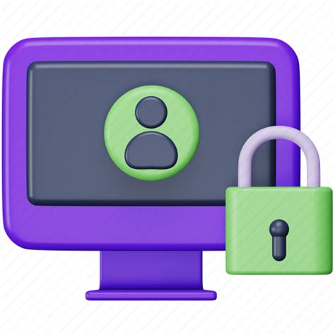 User Security Analysis Data Account Lock Monitor 3d Illustration