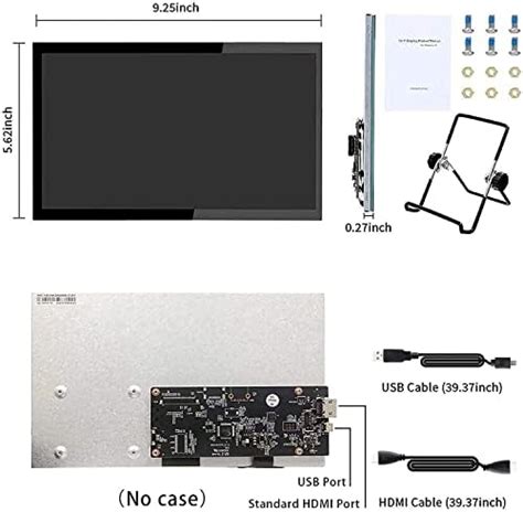 Hmtech Raspberry Pi Screen 10 1 Inch Touchscreen Monitor 1024x600 Portable Hdmi Monitor 16 9 Ips