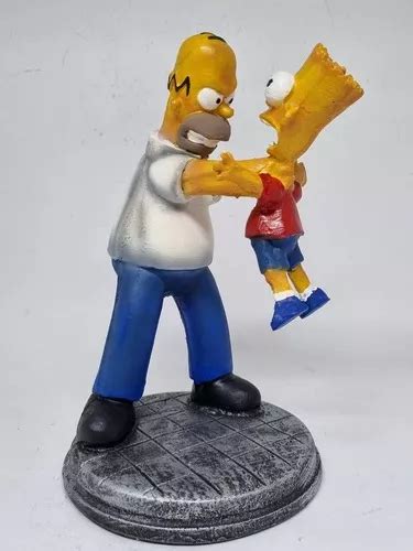Boneco Homer Simpsons Vs Bart Simpsons Em Resina 21 Cm Parcelamento Sem Juros