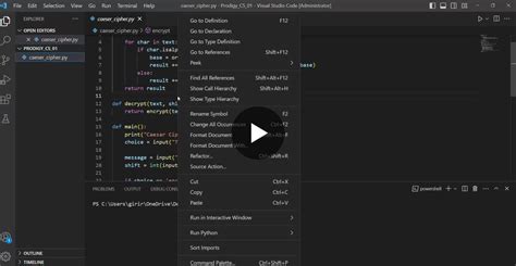 cybersecurity python caesarcipher encryption learninginpublic… giriraj mangalvedhe