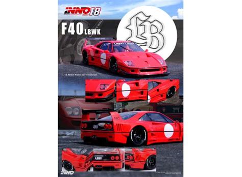 Pre Ord3r Inno64 Modeliukas 1 18 Resin Lbwk F40 Red Inno64 El Parduotuvė Hot Wheels Ir