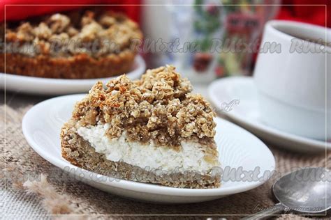 Овсяный пирог с творогом 6 фото в рецепте