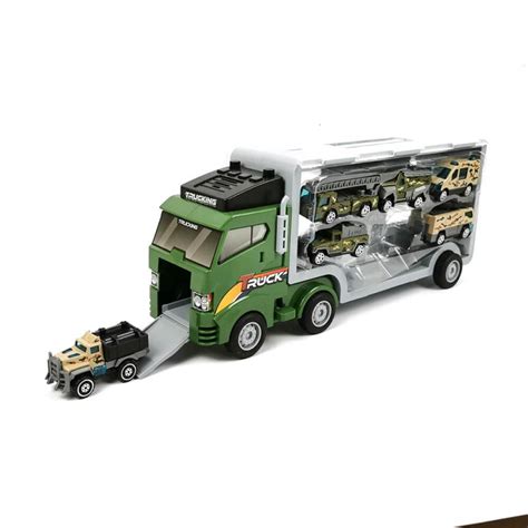 Детски камион Автовоз С военни колички — Toysi Bg