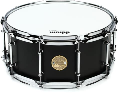 Ddrum Dios Maple Snare Drum 6 5 X 14 Inch Satin Black Sweetwater