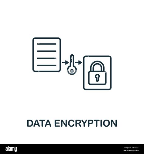 Data Encryption Icon Monochrome Simple Cyber Security Icon For Templates Web Design And
