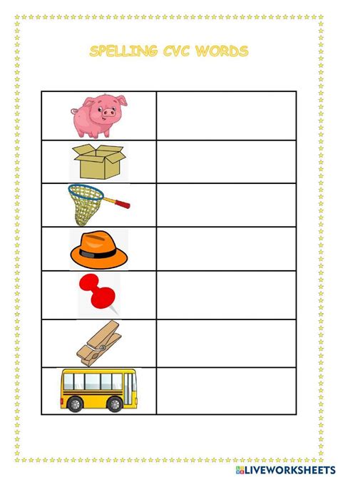 Spelling Cvc Words Worksheet Live Worksheets 56 Off
