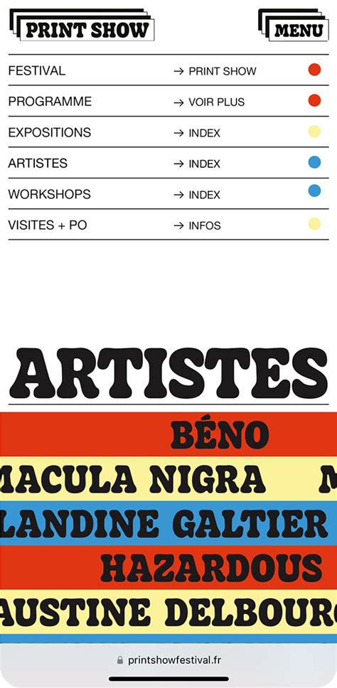 Print Show Festival Website — Webdesign Uiux Design Behance