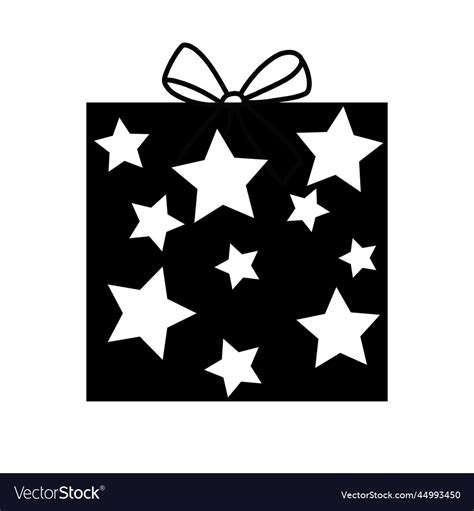 T Box With Ribbon Line Icon Outline Royalty Free Vector