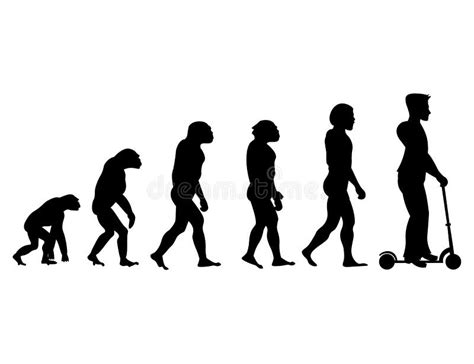 Theory Of Evolution Of Man Stock Vector Illustration Of Mankind