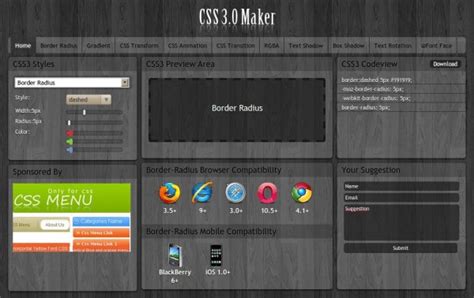 css3maker Trabajar con CSS3 cada vez es más fácil