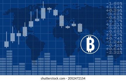 Bitcoin Crypto Currency Graphs Indicators Vector Stock Vector Royalty Free