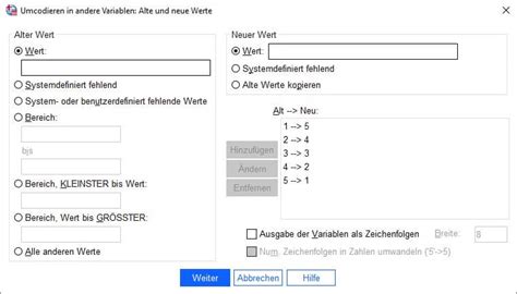 Datentransformation Und Berechnung Von Variablen In Spss
