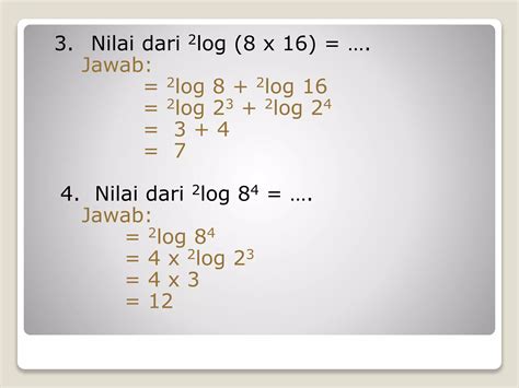 Sifat Sifat Logaritma Pptx