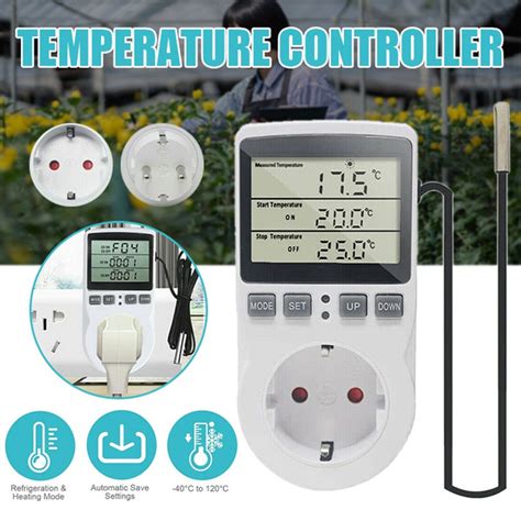 Digital Electric Thermostat Regulator Temperature Controller Socket Outlet Timer For Greenhouse