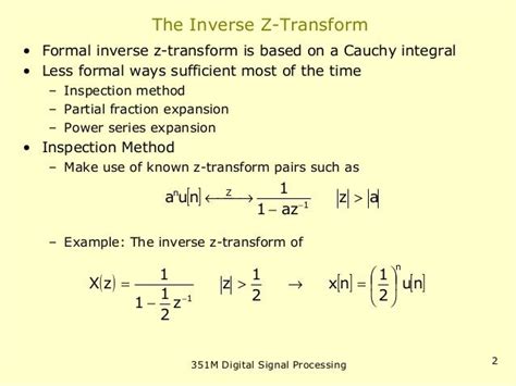 Energy Efficiency In Schools Inverse Ztransform In Dsp