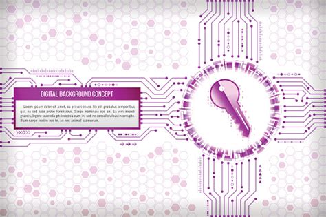 키 배경의 디지털 기술 개념입니다 현대 안전 디지털 배경입니다 Cpu에 대한 스톡 벡터 아트 및 기타 이미지 Cpu It 지원 개념 Istock