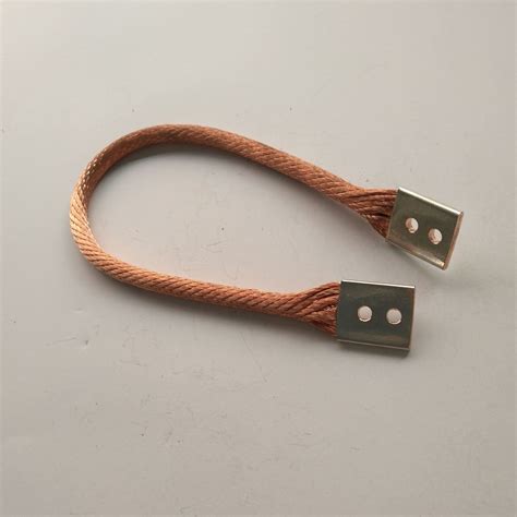 Customized Bare Copper Flat Braid Strap Braided Ground Wire Copper