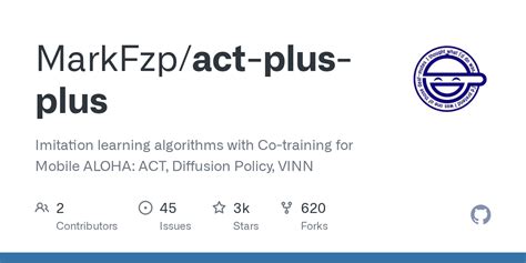 Github Markfzpact Plus Plus Imitation Learning Algorithms With Co Training For Mobile Aloha