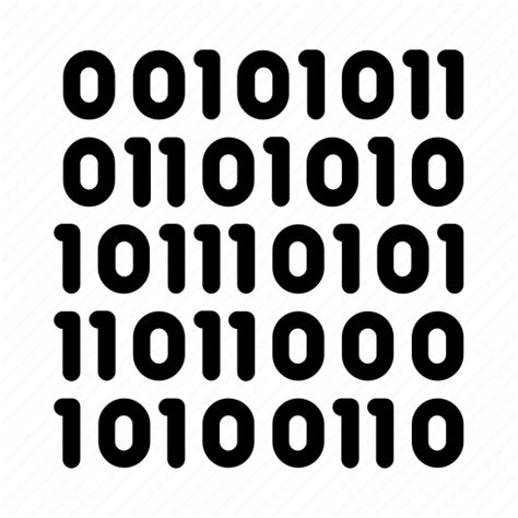 binary code matrix streaming icon