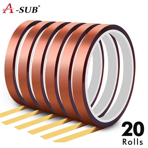 A Sub Sublimation Heat Resistant Tape 20 Rolls 20mm X 16m High Heat