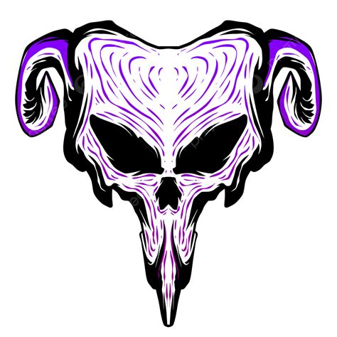 Devil Skull Vector Art Illustration Mascot Mascot Devil Skull Art