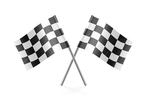 Premium Vector Checkered Racing Flag Realistic Two Finish Flags For