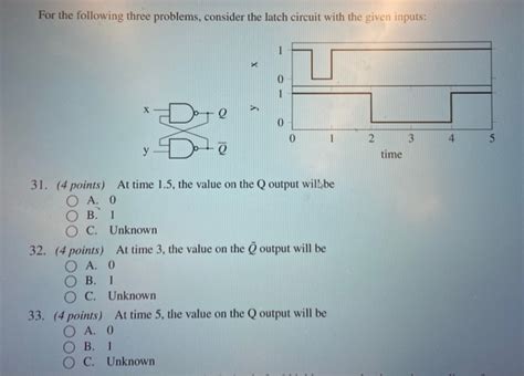 Solved For The Following Three Problems Consider The Latch Chegg Com