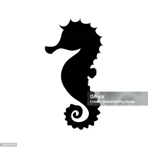 흰색 배경 바다 생물 디자인 요소 벡터에 고립 된 해마의 검은 실루엣 0명에 대한 스톡 벡터 아트 및 기타 이미지 0명 검은색 그림자 Istock