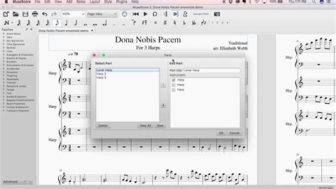 How To Add Instruments And Create Parts In MuseScore Houston Harp Music YouTube