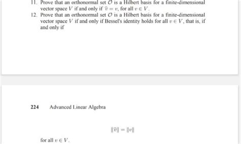 11 Prove That An Orthonormal Set O Is A Hilbert