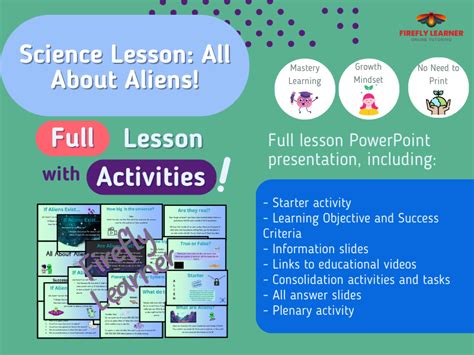 All About Aliens Complete Lesson Activities Teaching Resources