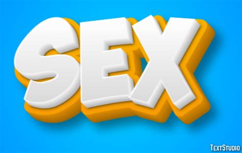 Sex Text Effect And Logo Design Word