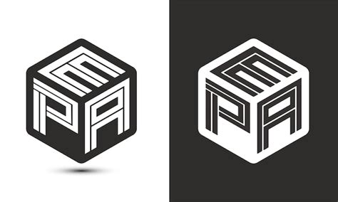 Premium Vector Epa Letter Logo Design With Illustrator Cube Logo