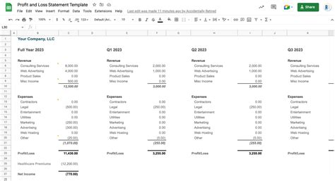 Profit And Loss Worksheet Excel 41 Profit And Loss Worksheet