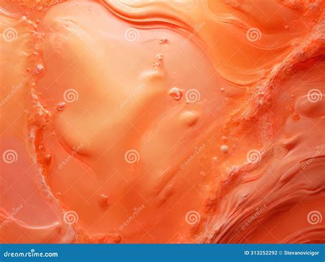 Dynamic Peach Fuzz Color Fluid Splashing And Spraying Abstract Background Stock Illustration