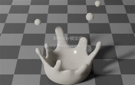 Blender 牛奶材质球纹理贴图下载 Blender模型库