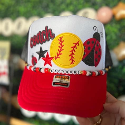 Softball Mom Trucker Hat With Custom Chain Mama Snap Back Otto Ball Cap