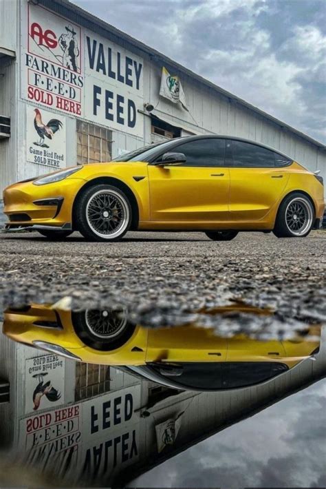 Yellow Tesla Wallpaper