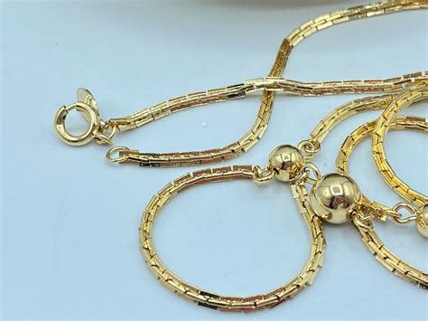 Vintage Avon Gold Chain Necklace 70s Avon Beaded Chain Necklace 26