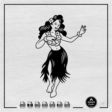 Hula Girl Svg Png Hawaiian Girl Svg Png Hula Dancer Girl Svg Png