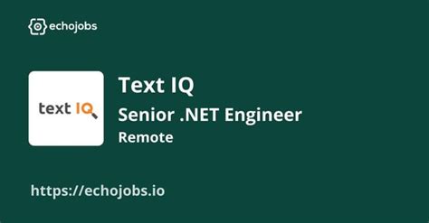 Text Iq Is Hiring Senior Net Engineer Cloud Remote Remote Docker Powershell C Sql Aws