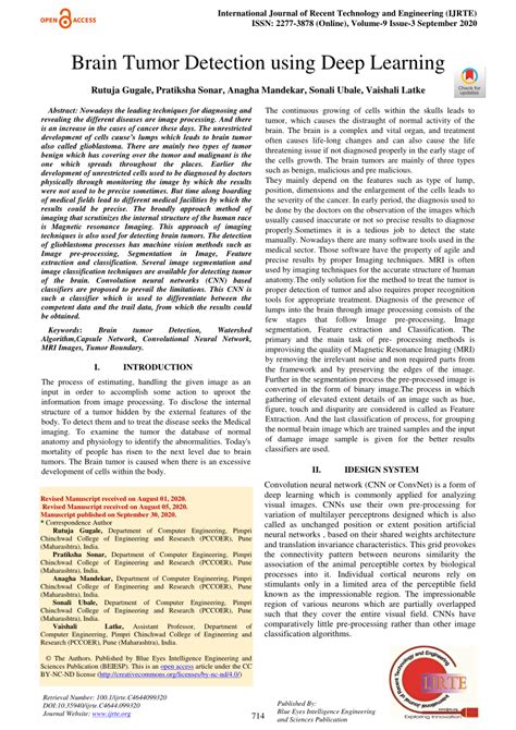Pdf Brain Tumor Detection Using Deep Learning